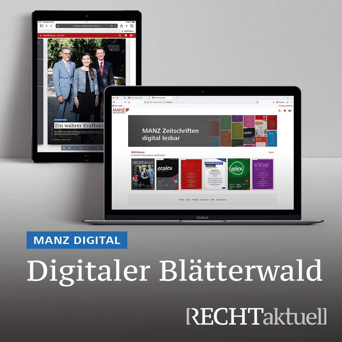 MANZ-Zeitschriften als E-Paper: Digitaler Blätterwald: MANZ