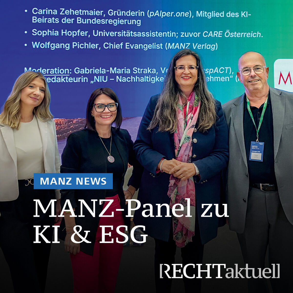 Bestens besucht: MANZ-Panel zu KI & ESG: MANZ